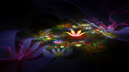 Floating Lily - 3D and CG & Abstract Background Wallpapers on Desktop ...