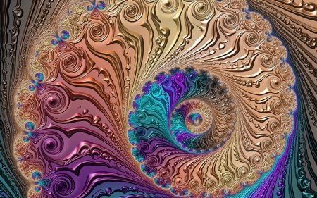 Fractal Spiral - 3D and CG & Abstract Background Wallpapers on Desktop ...