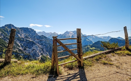 Gate in Mountains - Mountains & Nature Background Wallpapers on Desktop ...