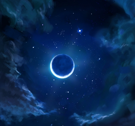 Blue Moon Eclipse Wallpaper