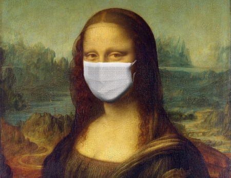 MonaLisa with a mask - Fantasy & Abstract Background Wallpapers on ...