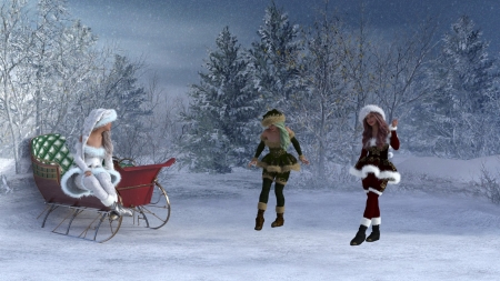 Comments on Christmas Snow Girls - Models Female Wallpaper ID 2667146 ...